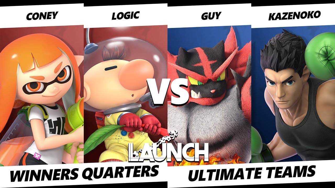 Launch Smash Ultimate Teams - Coney & Logic VS Guy & Kazenoko - Winner ...
