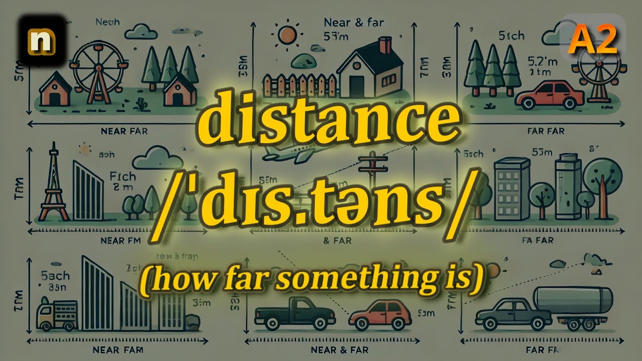 [n] Distance meaning (how far something is) with 5 examples