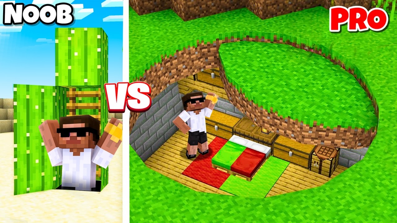 MINECRAFT NOOB vs PRO : ILLEGAL BASE BUILD CHALLENGE!! - YouTube