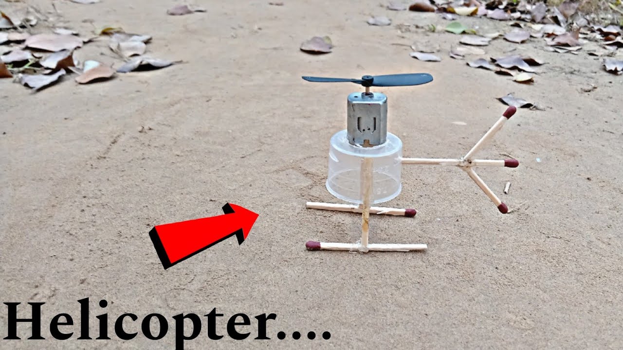 How To Make Flying Matchbox Helicopter Diy Toy Helicopter - YouTube