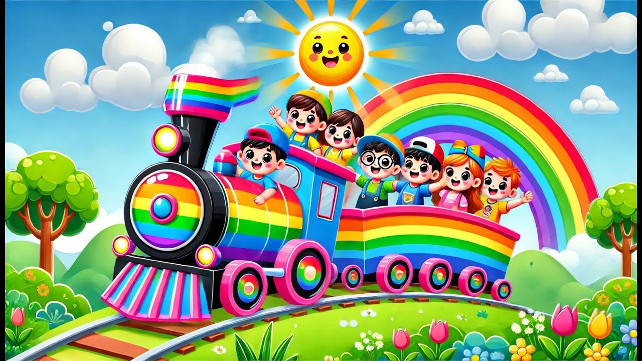 All Aboard the Rainbow🌈 Train 🚃 || Kids Songs & Nursery Rhymes - YouTube