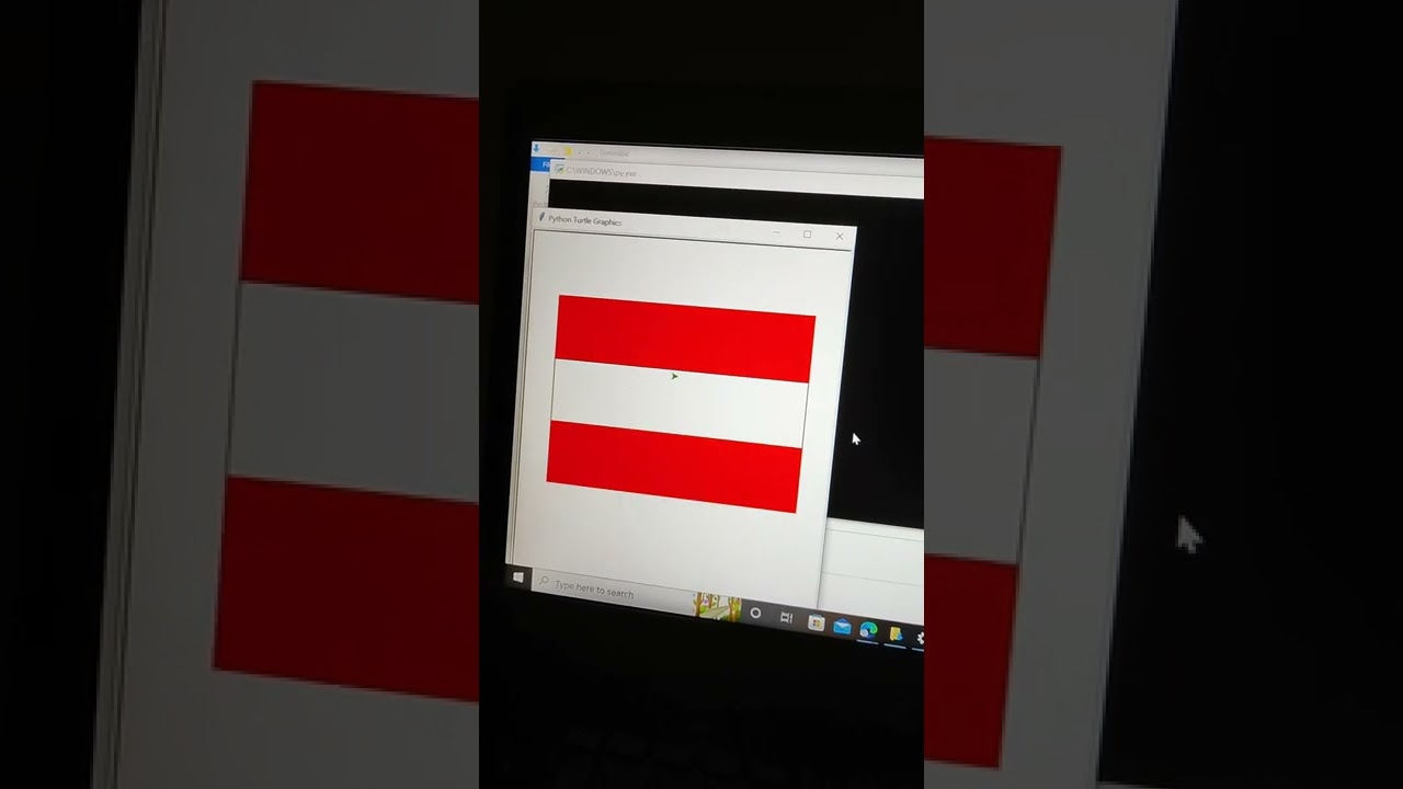 lebanese flag with python - YouTube
