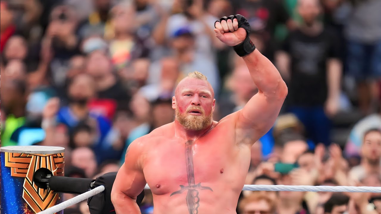 BROCK LESNAR DEFEAT OMOS WRESTLEMANIA 39, Wrestling Summer - YouTube