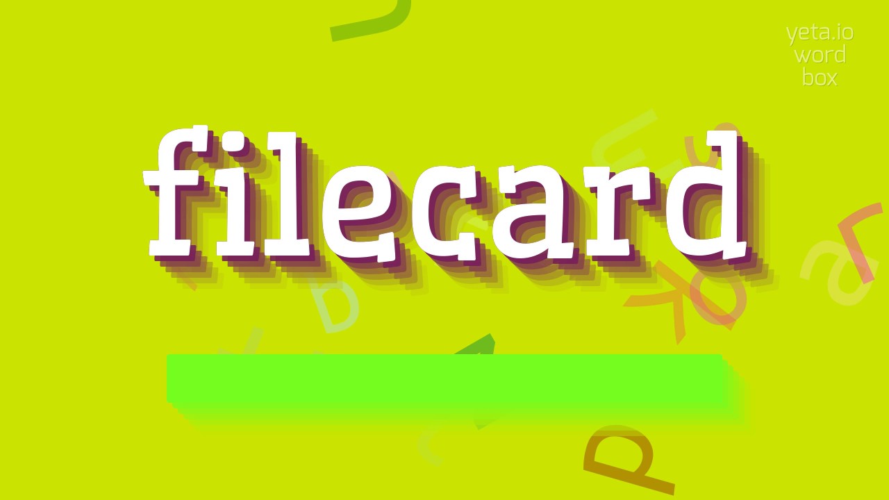 How to say "filecard"! (High Quality Voices) - YouTube