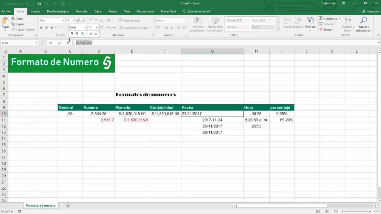 Cómo cambiar formato en excel - YouTube