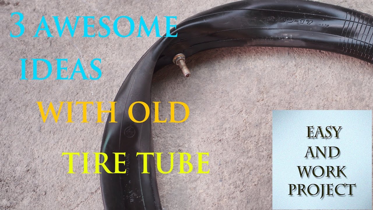 3 awesome ideas with old tyre tube - YouTube