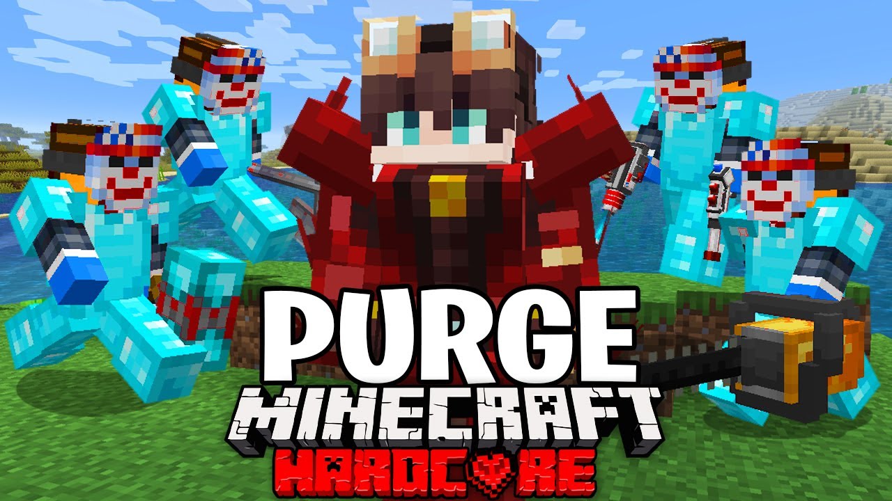 100 Players Simulate a Minecraft PURGE Tournament - YouTube