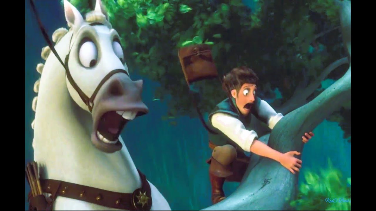 TANGLED - Eugene (Flynn Rider) Vs Maximus - YouTube