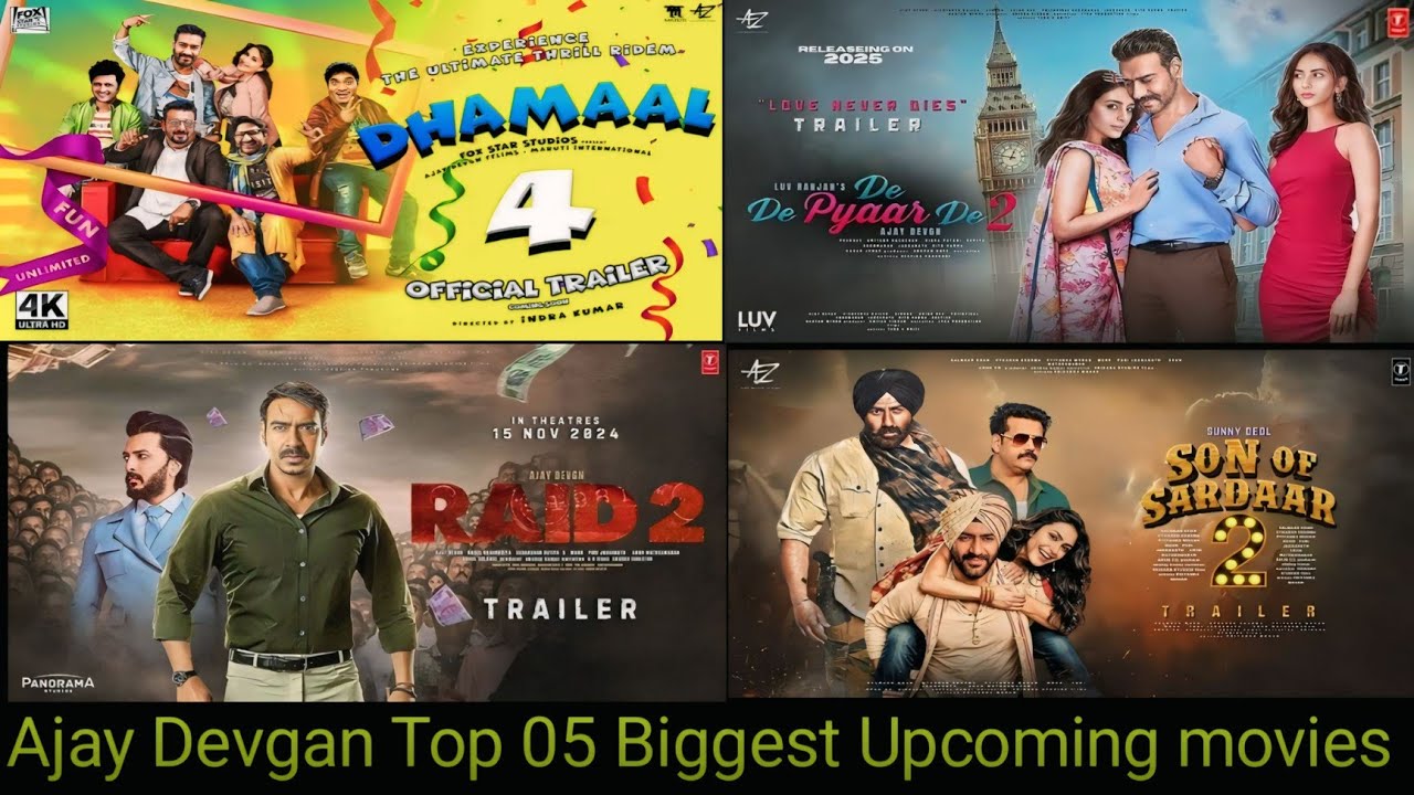 Ajay Devgan Top 05 Biggest Upcoming movies 2025 & 2026 I Ajay Devgan ...