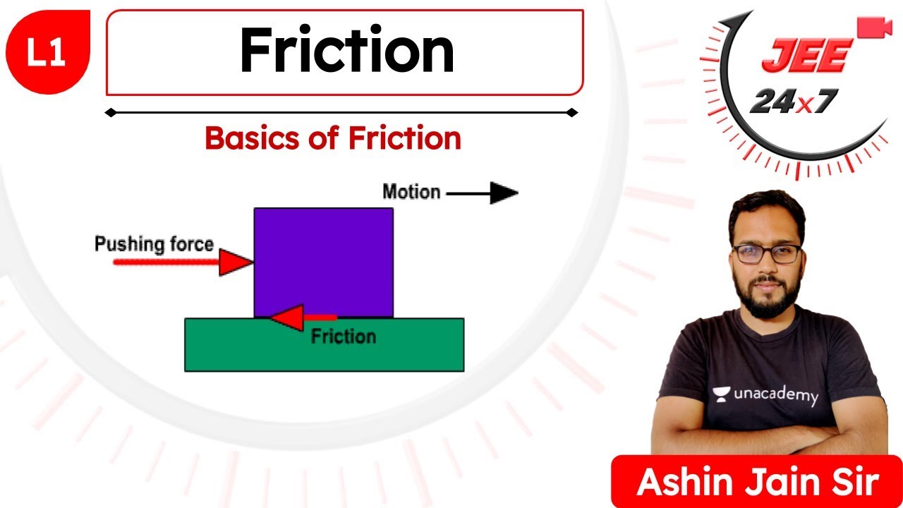 JEE Physics: Friction L1 | Basics of Friction | JEE 24x7 | Ashin Jain ...