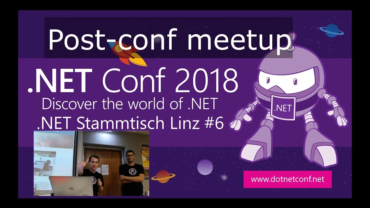 [German] .NET Stammtisch Linz #6 livestream - .NET Conf Post-conf Meetup - YouTube