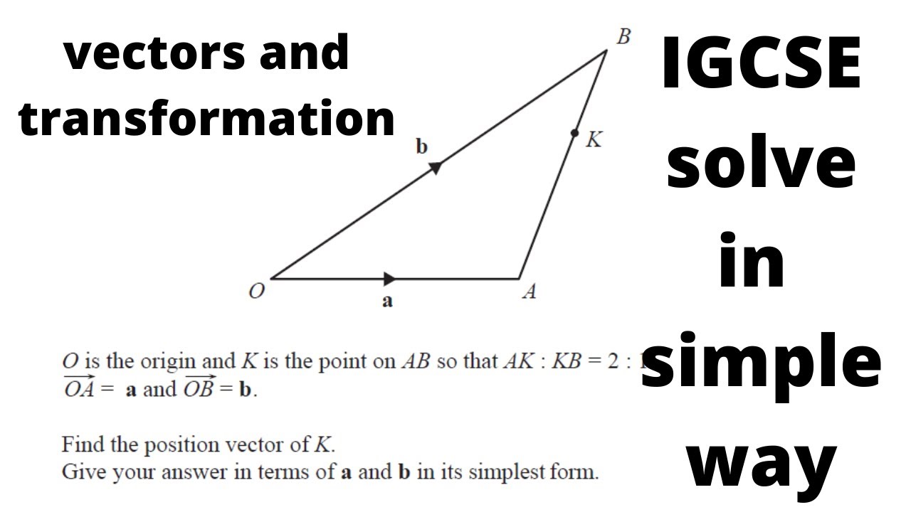 How to find the position vector ? | Vectors and Tansformation ...