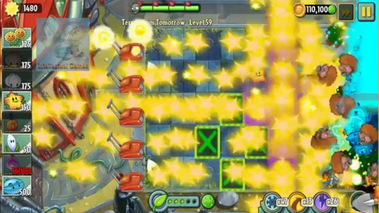 Far Future Plants Power Up Power Tiles Plants vs Zombies 2 - YouTube