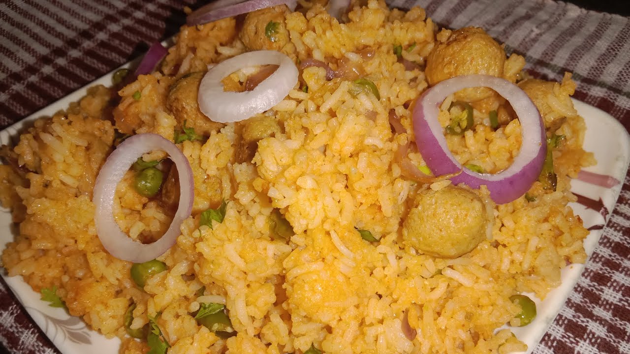 soya chunks rice 🍚🍚🍚 easy to make 2 min recipe must try 😊😊 # ...