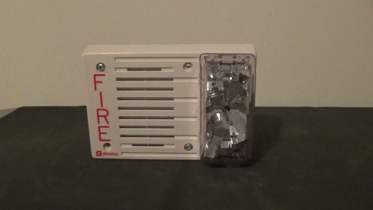 RARE Simplex 4903-9221 mechanical horn/strobe fire alarm test - YouTube