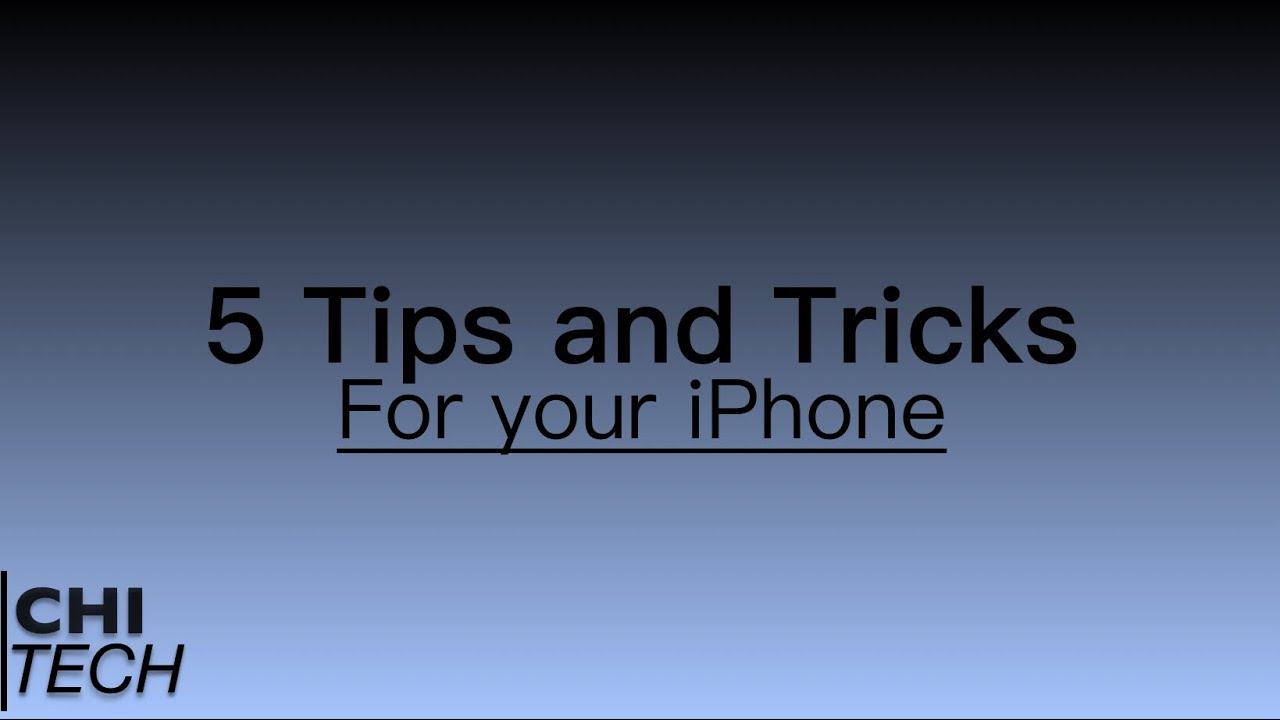 5 Tips and Tricks for your iPhone - YouTube