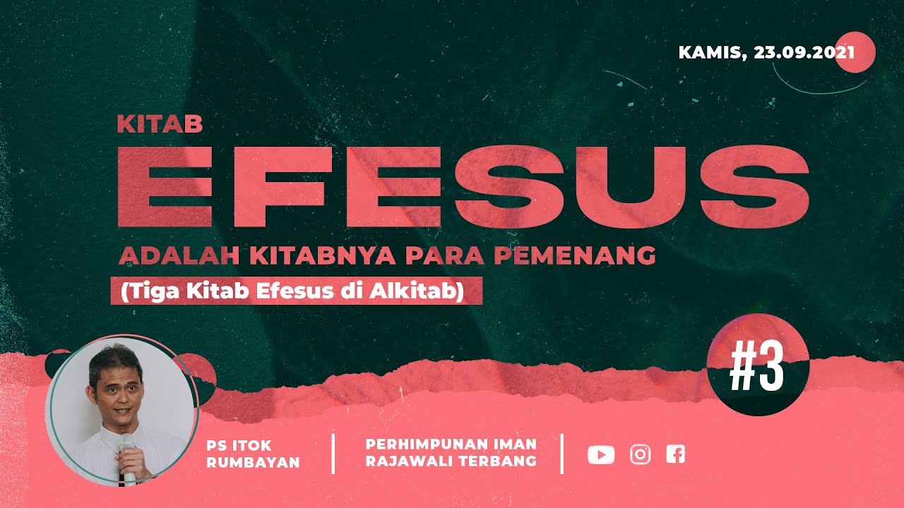 Ibadah Online | Kitab Efesus Adalah Kitabnya Para Pemenang (Tiga Kitab ...