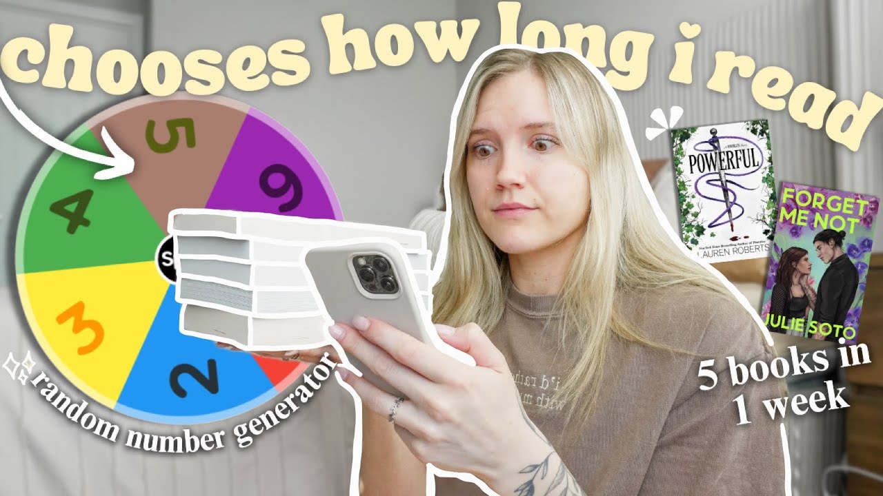 random number generator chooses how many hours i read for one week 🫧 ...