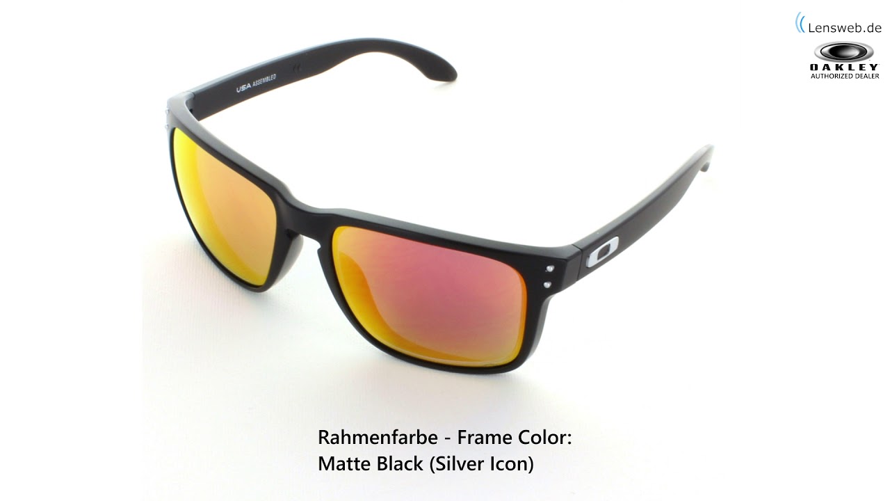Oakley Holbrook XL - Matte Black - Ruby Iridium - YouTube
