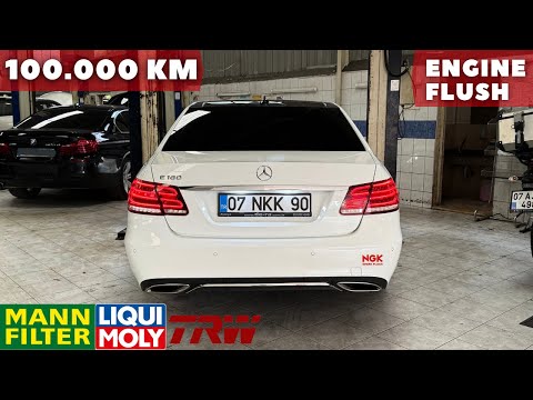 MALİYETLER UÇMUŞ!.. | 100.000 BAKIMI NE KADAR TUTTU? | W212 E180 LİQUI MOLY + ENGINE FLUSH