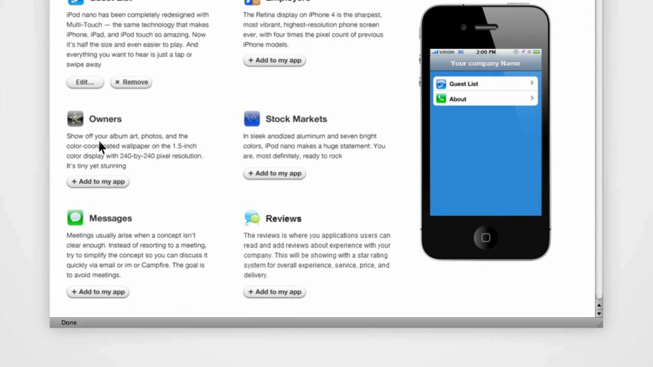 Create your own iPhone App (Old, plz check www.appsmakerstore.com for ...