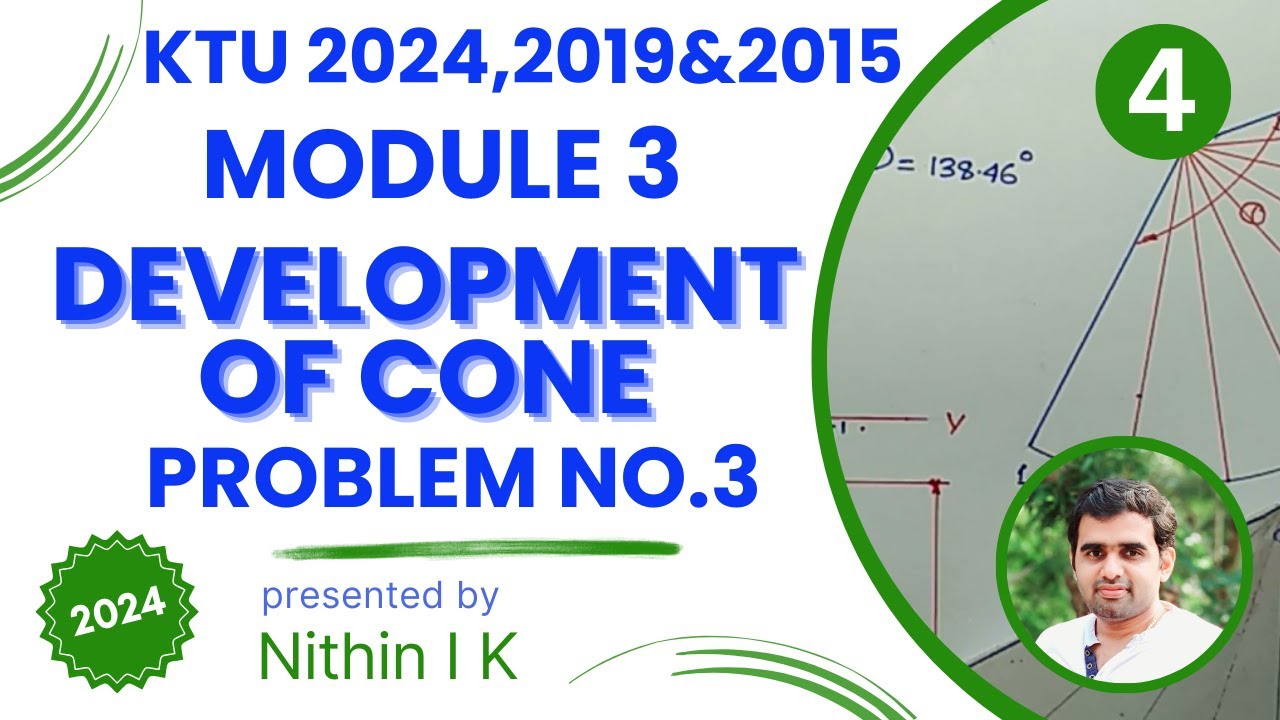 Development of CONE | Problem No 3| KTU Engineering Graphics 2024,2019 ...