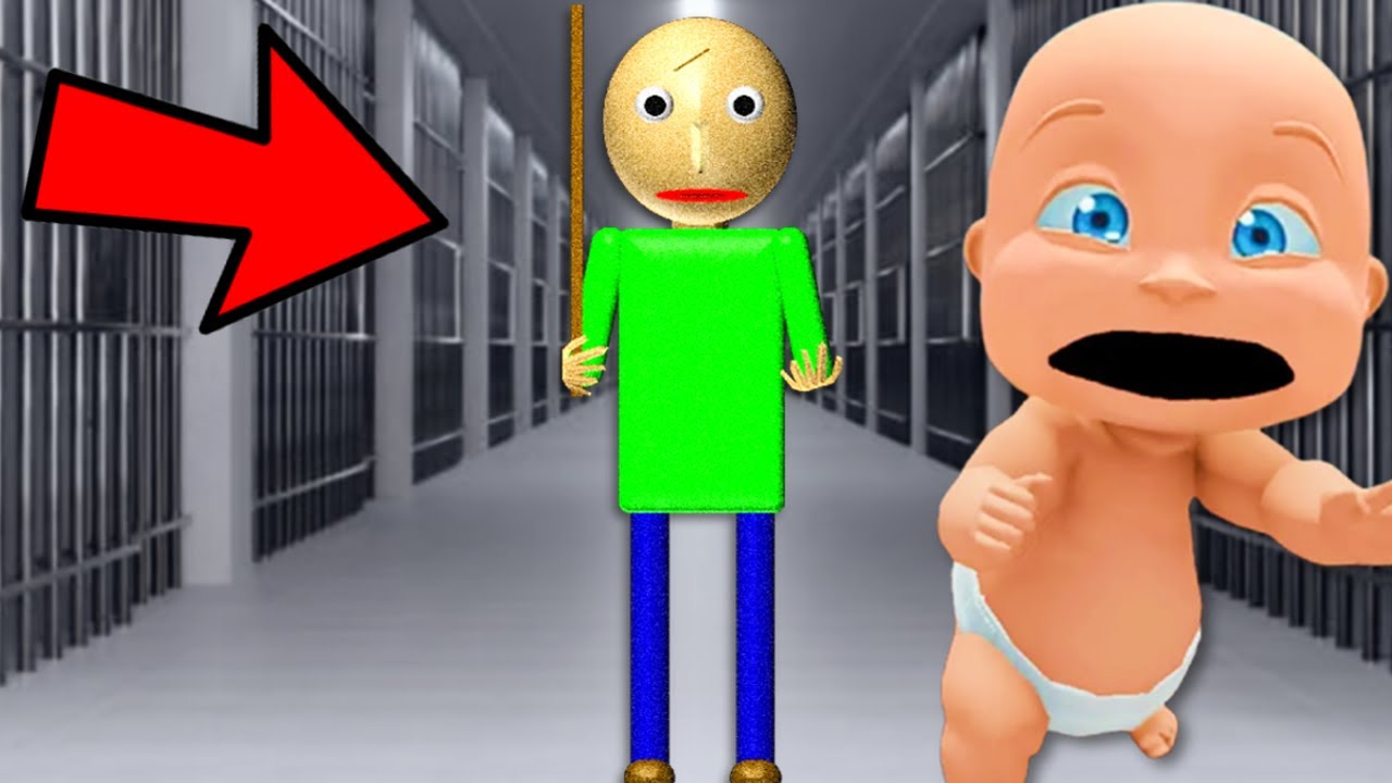 Baby Escapes BALDI PRISON! - YouTube