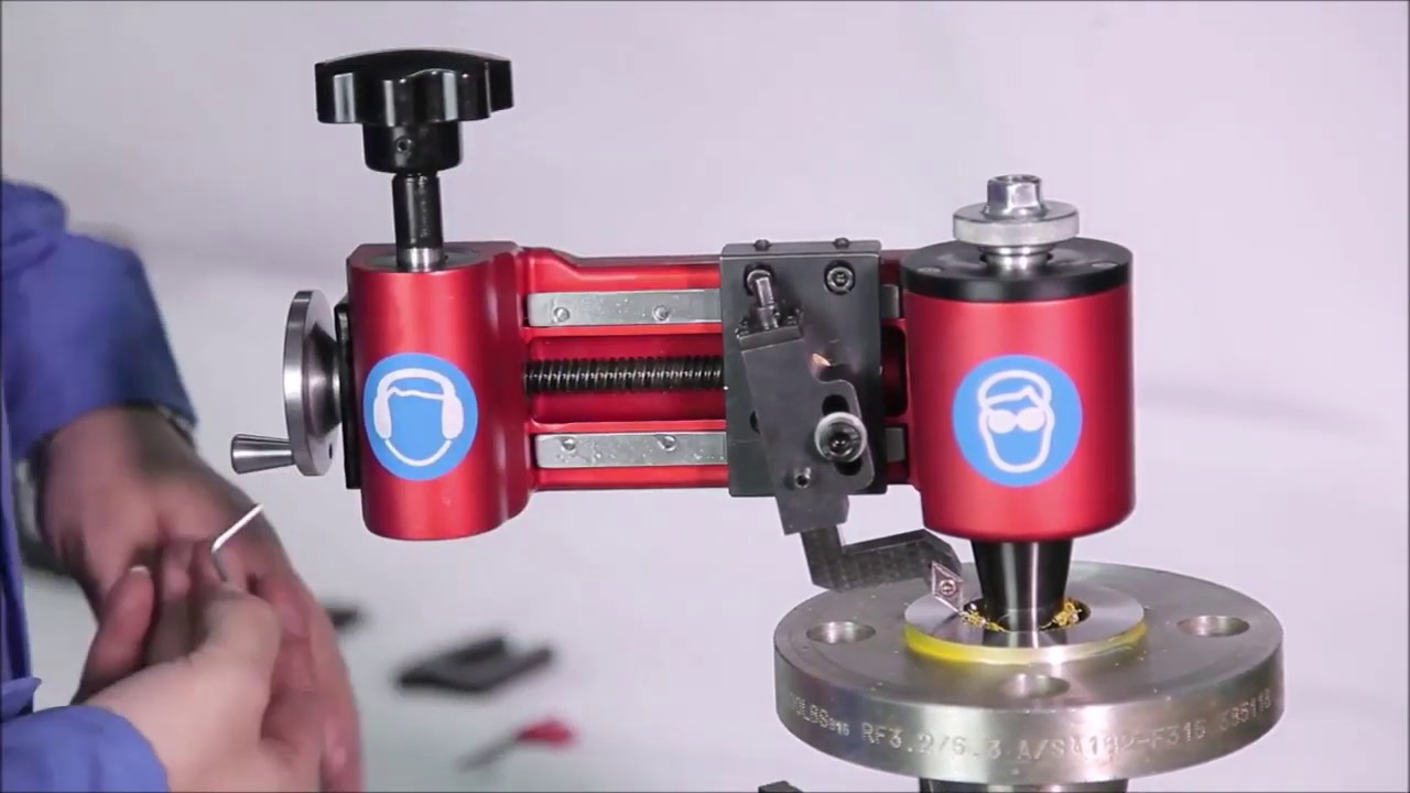 Manual Flange Facing machine - YouTube