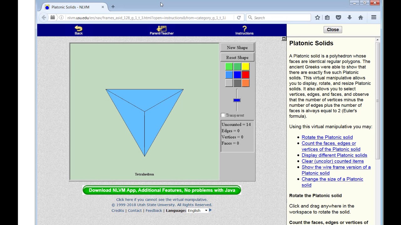 Kindergarten Math 4 NLVM Geoboards Solids and Tangrams - YouTube