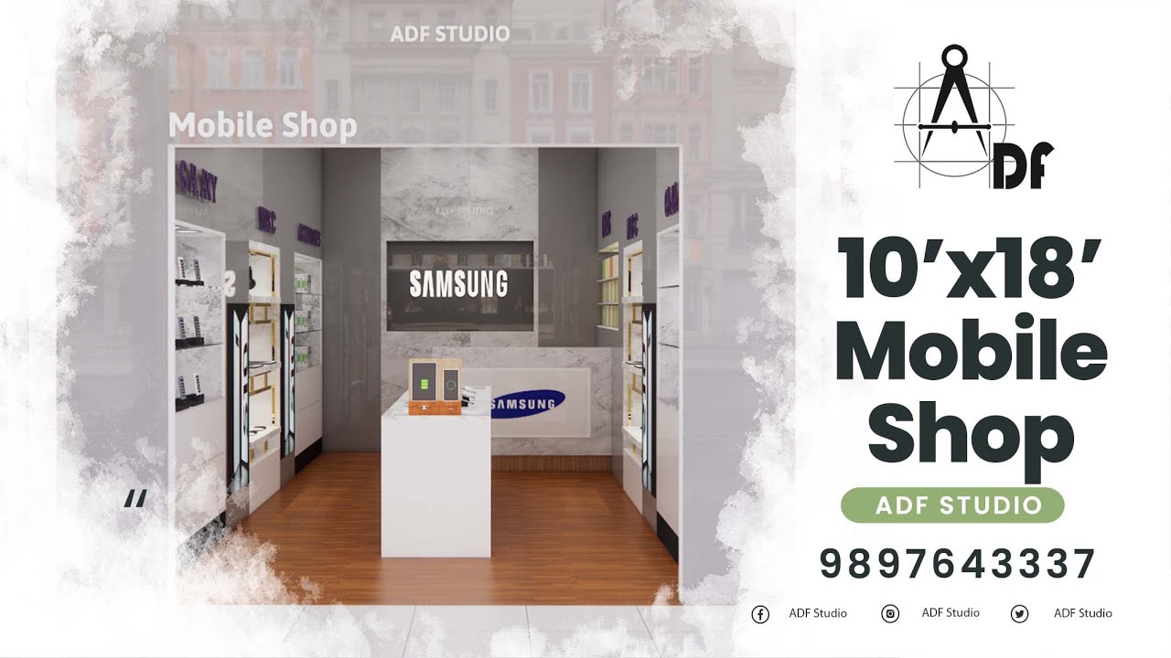 10x18 Mobile Shop Interior Design | Mobile Store interior design - YouTube