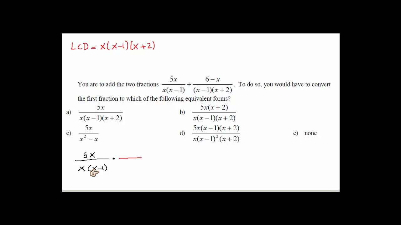 Add Rational Expression 01 - YouTube