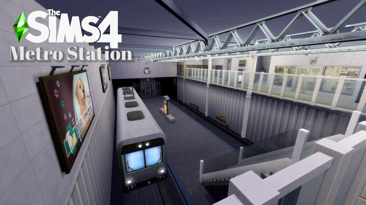Metro Station Sims 4 | Stacja metra 🚉🚋 stopmotion (noCC) - YouTube