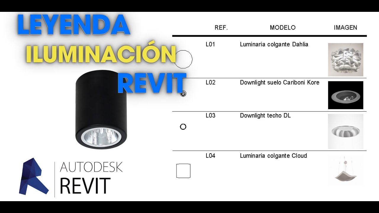 Cómo crear una leyenda de iluminación💡con imágenes en Revit - YouTube