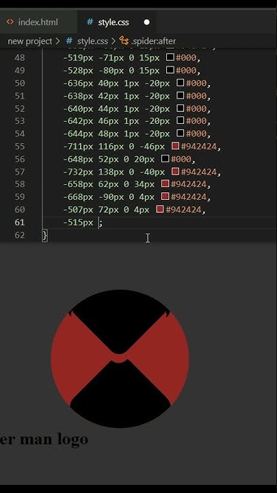 How to make a logo of Spider-Man in HTML and CSS #html #css. - YouTube