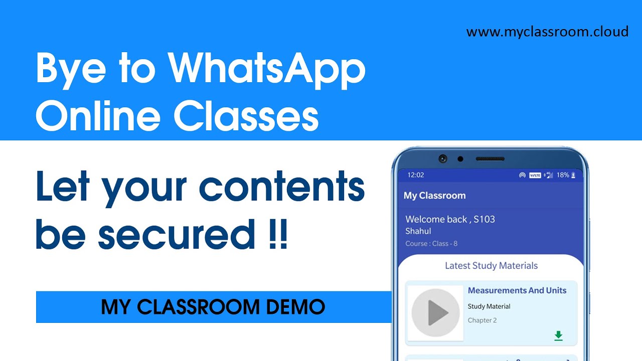 My Classroom : a platform for online education | Demo - YouTube