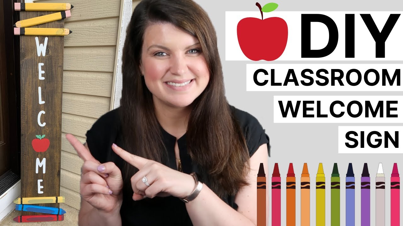 Diy Classroom Welcome Signs Cute Teacher Welcome Sign For The Front Of