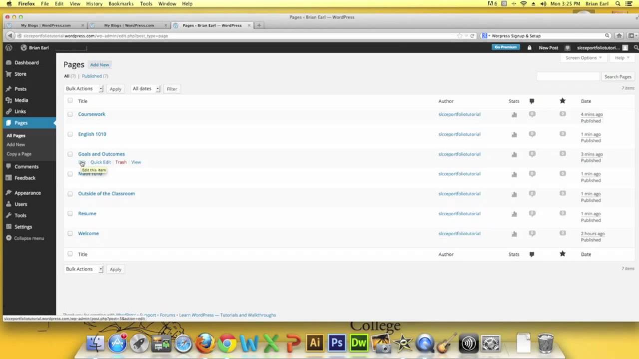 #2: SLCC ePortfolio Formmating Pages and Menus With WordPress - YouTube