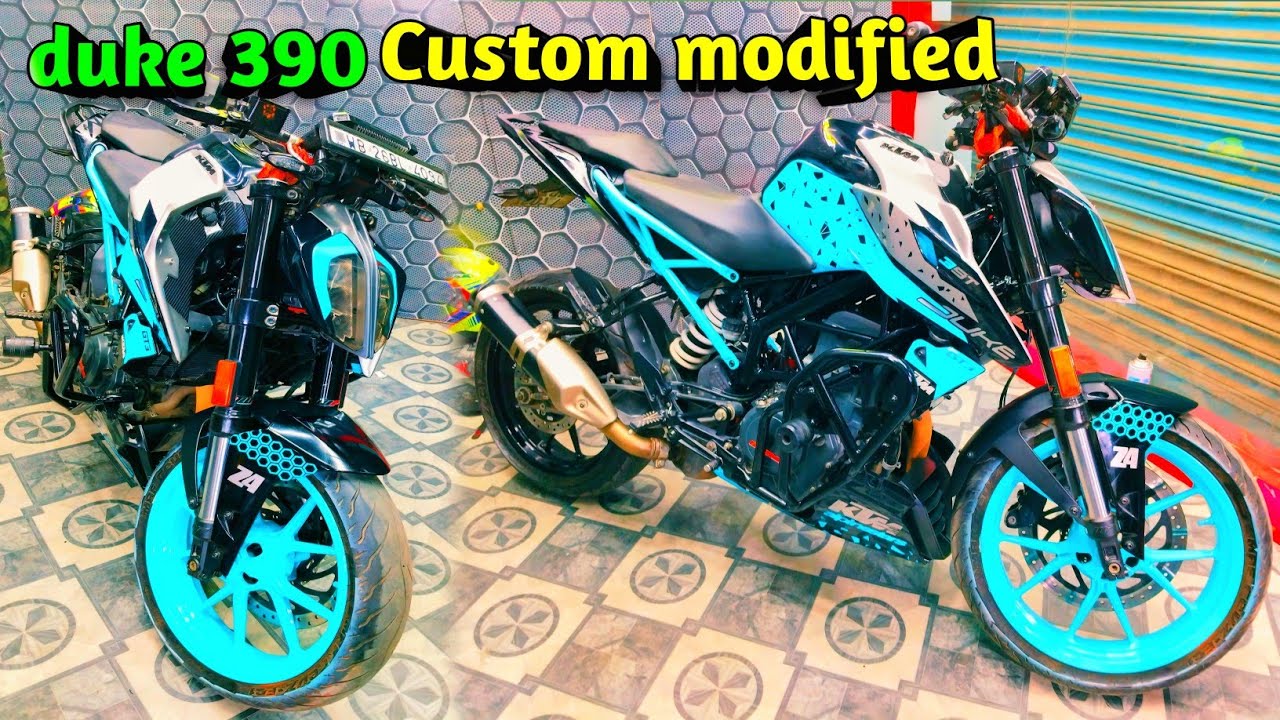 duke 390 custom modified💙 || new look @V3RIDER15 - YouTube