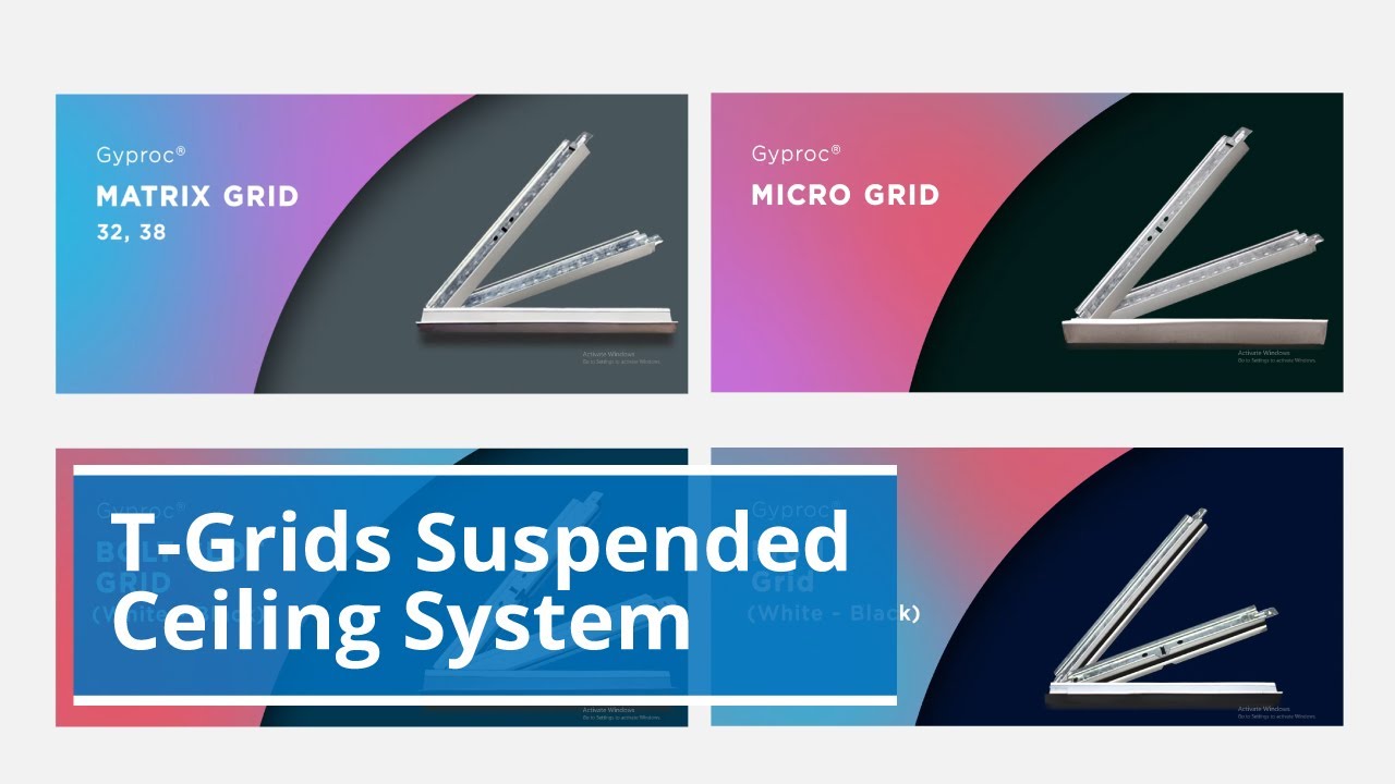 4 types of T-Grids Suspended Ceiling System by Gyproc Saint-Gobain ...
