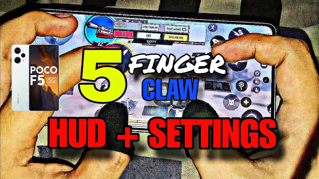 5 FINGER CLAW UPDATED HUD + SETTINGS USING POCO F5 GLOBAL 14.0.7 MIUI ...