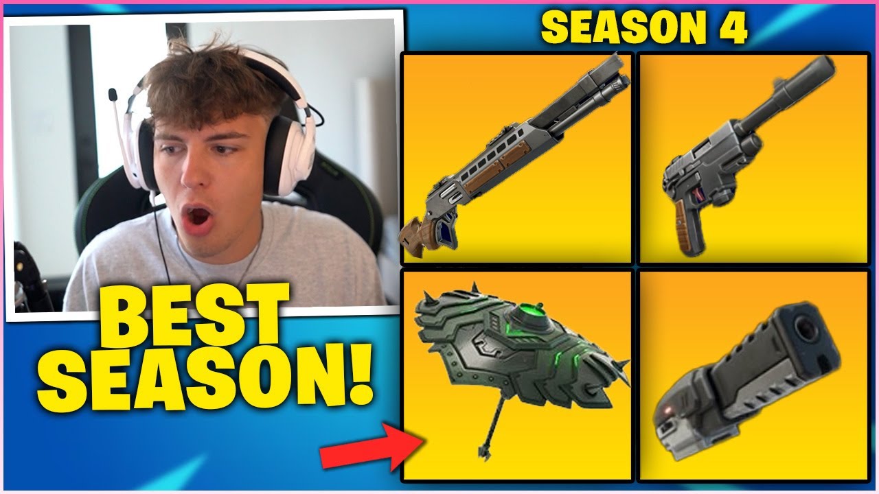 CLIX is EXCITED After USING the NEW PISTOL & SHOTGUN in SEASON 4 ...