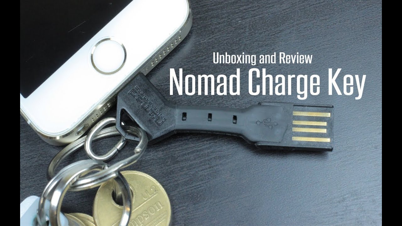 Nomad Chargekey - USB Lightening Cable for your Keyring - YouTube