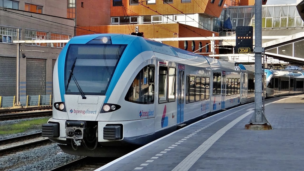 Breng GTW 5049 + 5041 vertrekken van station Amersfoort! - YouTube