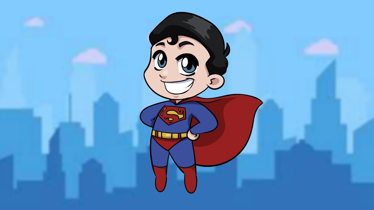 Superman Chibi | Drawing Process - YouTube