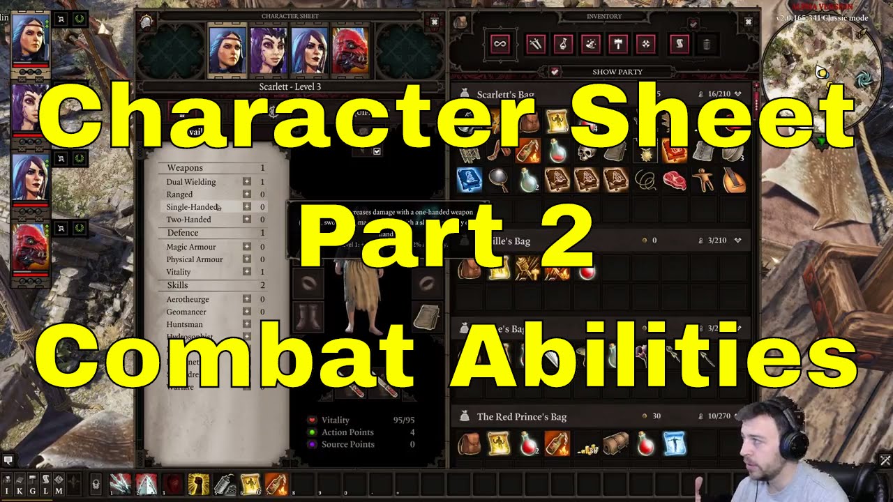 Divinity Original Sin 2 Character Stats Part 2 Combat Abilities - YouTube