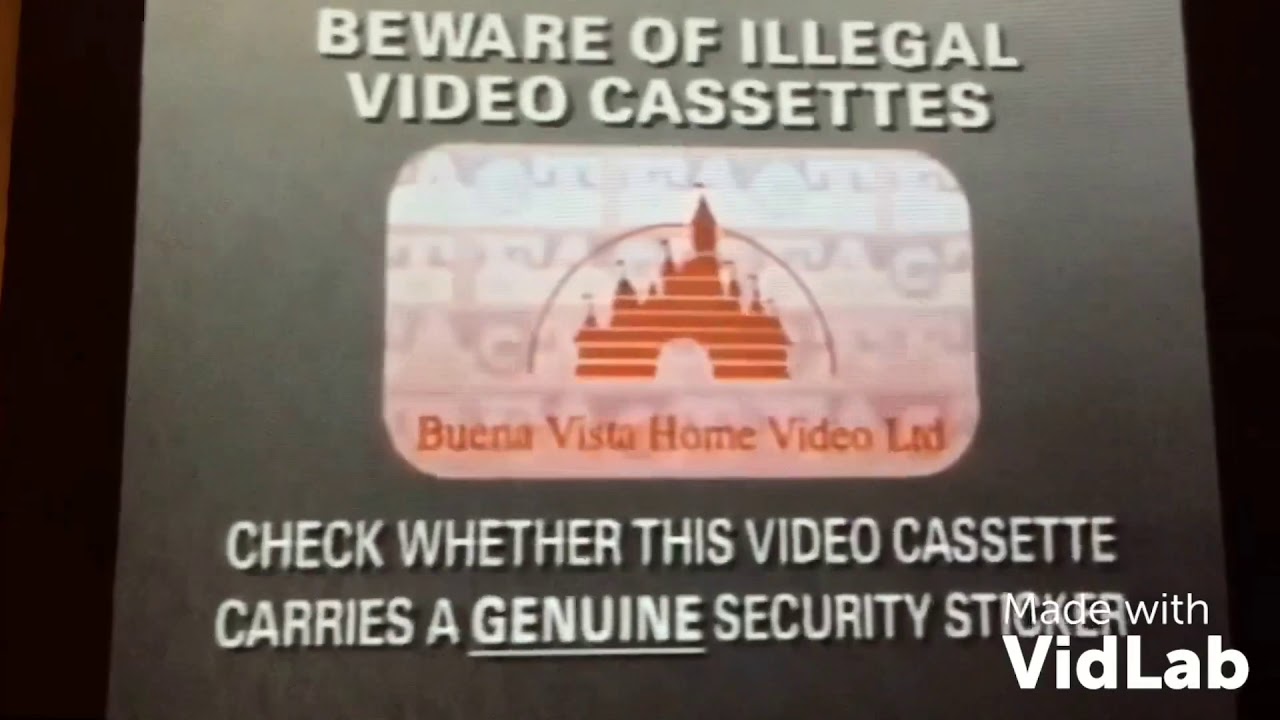 Buena Vista Home Video Piracy Warning - YouTube
