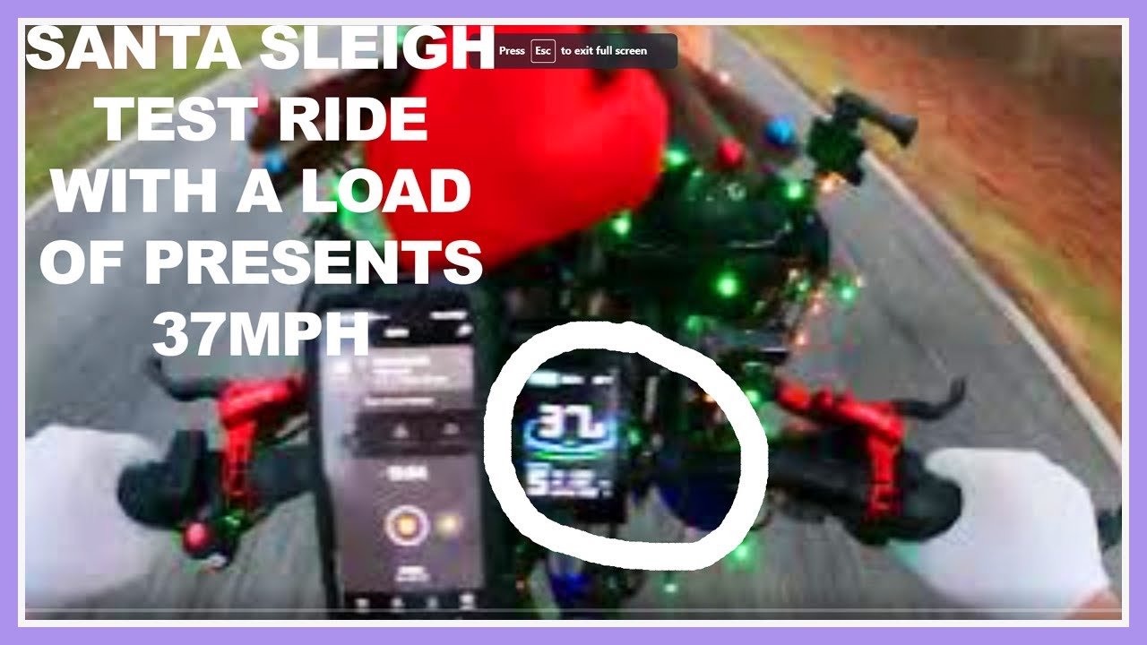 SANTA Speed Trials on his Electric Sled---Loaded Down with Presents ...