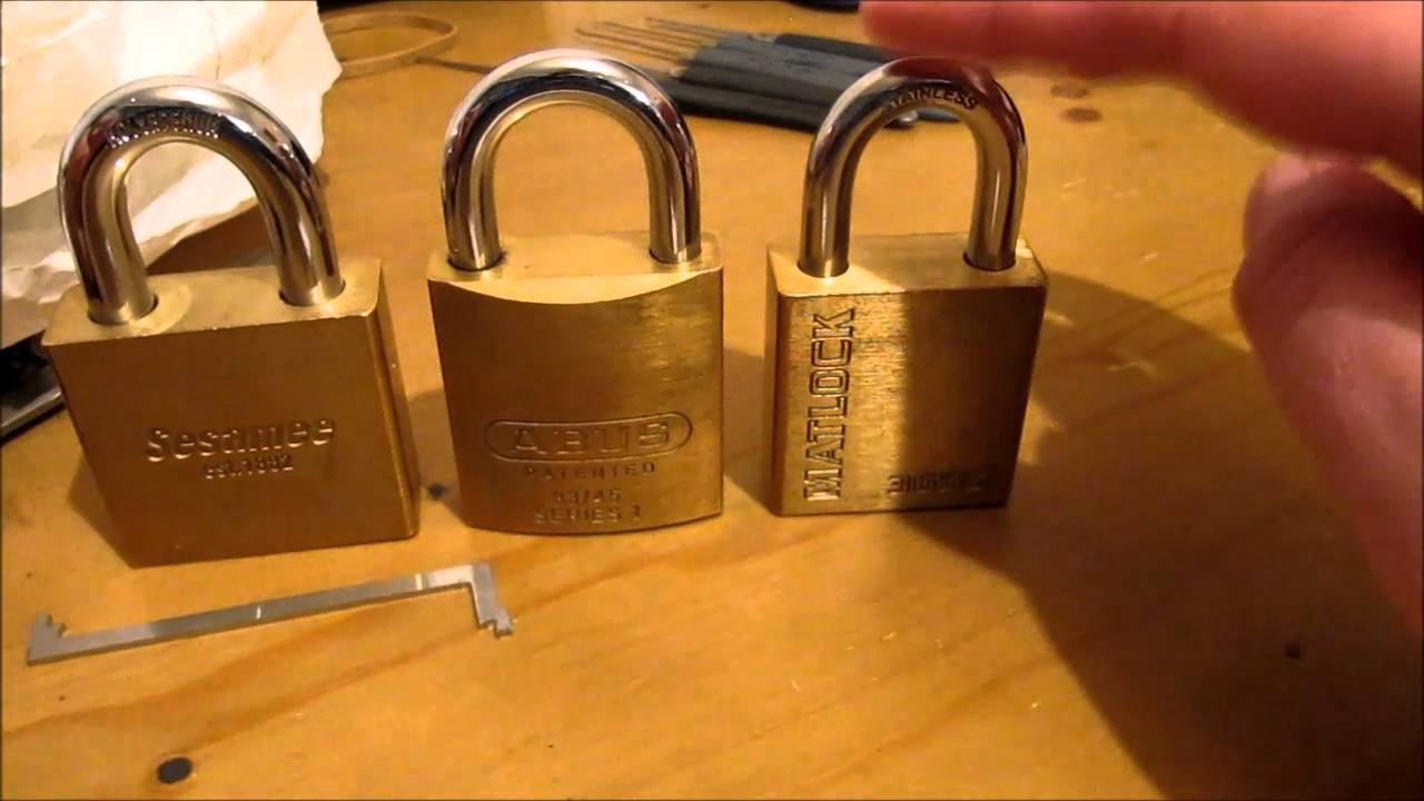 unboxing and picking a sesamee padlock - YouTube