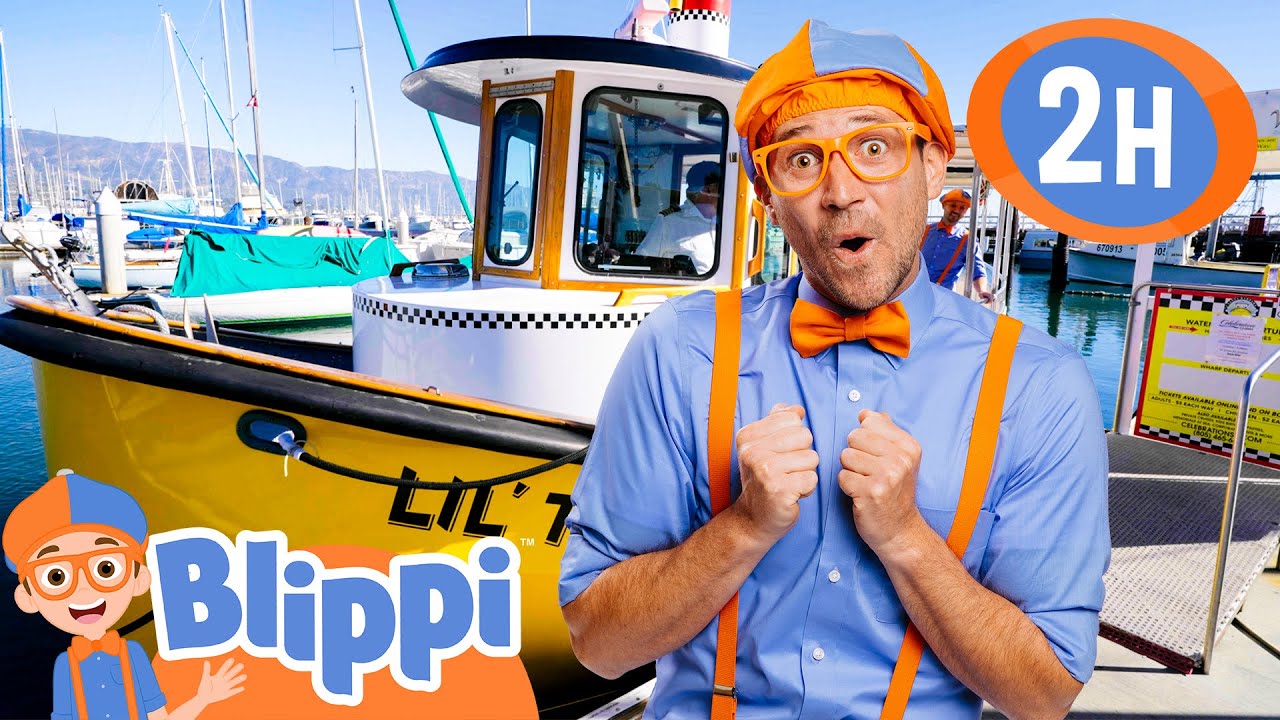 Blippi Explores a Water Taxi | Blippi Painting for Kids | Moonbug Kids ...