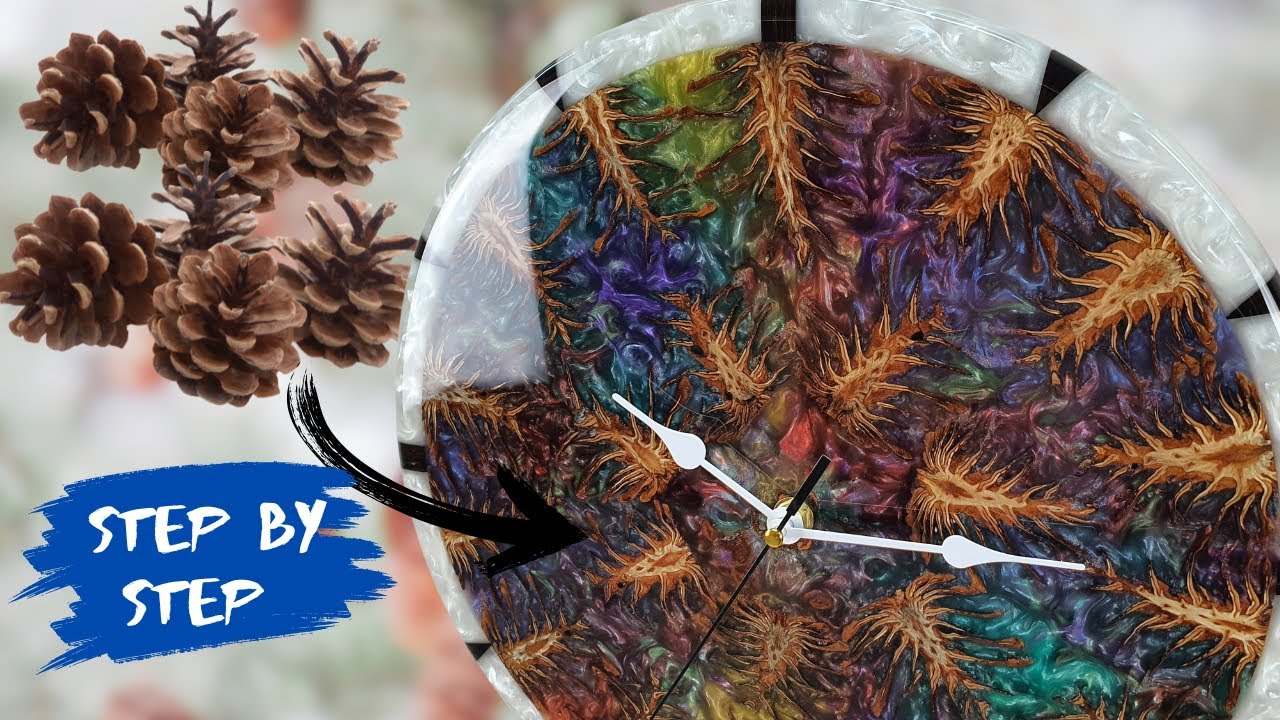 How to Make a Resin and Pine Cone Clock – Step by Step Tutorial! - YouTube